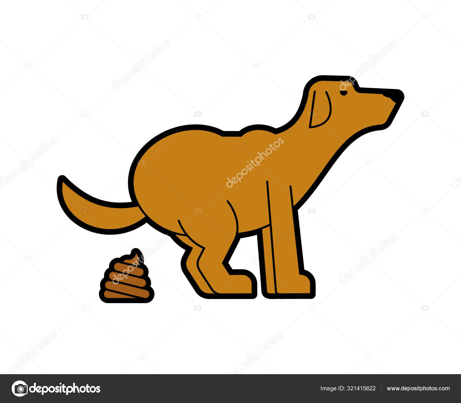 Psí hovínko izolováno. Zvířecí hovno. vektorová ilustrace Stock Vektor ...