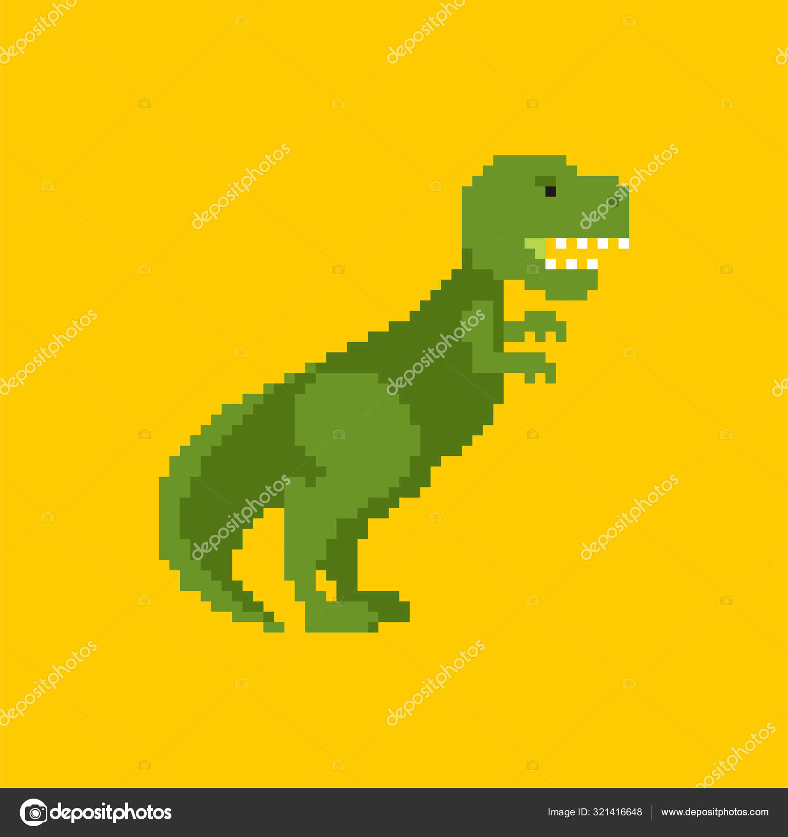 Tyrannosaurus pixel kunst. Dino 8 bit. Dinosaur Pixelate. vektor i ...