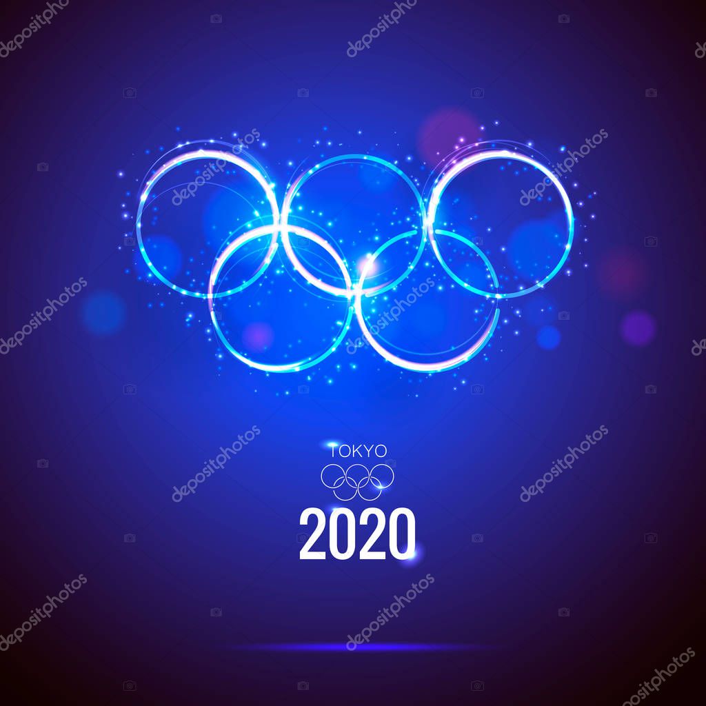 Juegos olímpicos de verano. 2020 Tokio. Ilustración vectorial. Fondo abstracto para banner. 2023