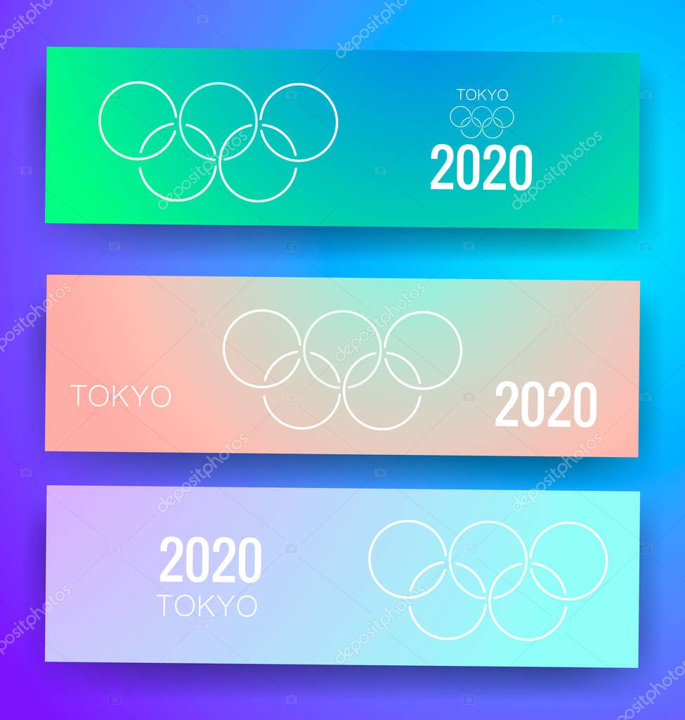 Juegos ol mpicos de verano. 2020 Tokio. Ilustraci n vectorial. Fondo abstracto para banner. 2024