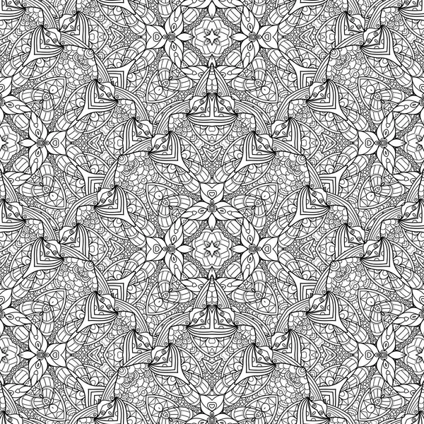 Vector Seamless Monochrome Pattern — Stock Vector © Helenakrivoruchko
