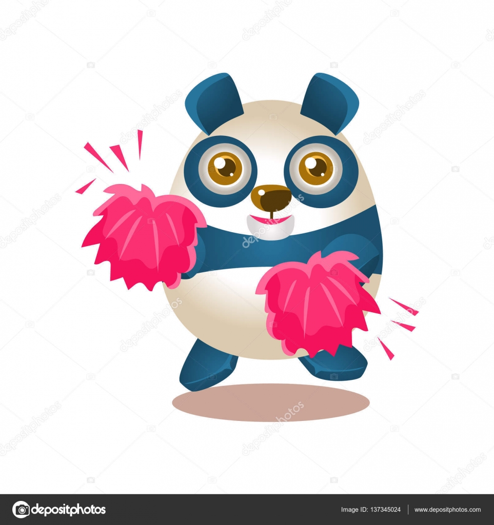 Cute Panda Activity Illustration With Humanized Cartoon Bear Character ...