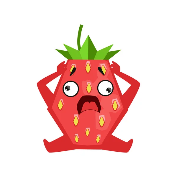 Cartoon character of superhero strawberry flying up Stock Vector Image ...