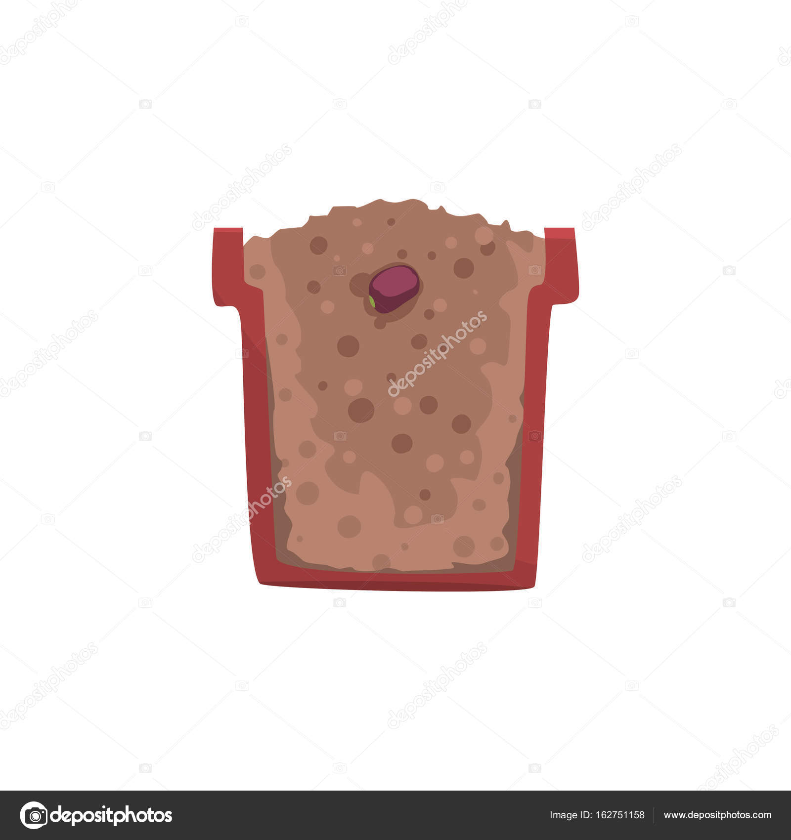 Seed of a bean in a pot Stock Vector Image by ©TopVectors #162751158