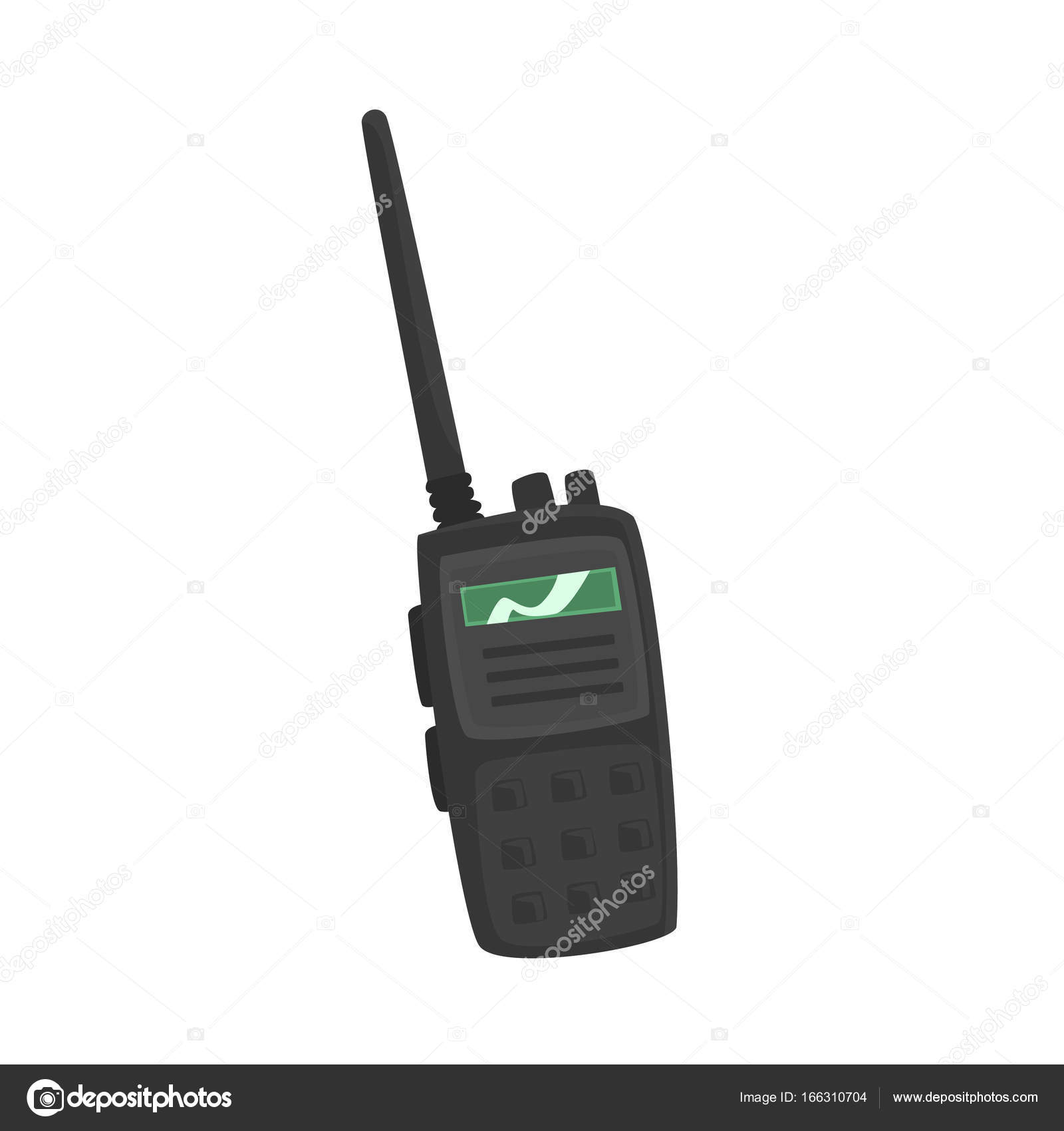 Portable handheld radio cartoon vector Illustration Stock Vector Image ...