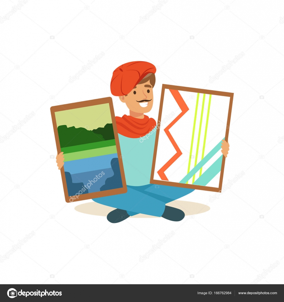 Smiling male painter artist character Stock Vector by ©TopVectors 166762984