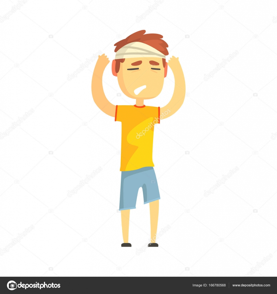 Boy with bandaged head Stock Vector Image by ©TopVectors #166780568