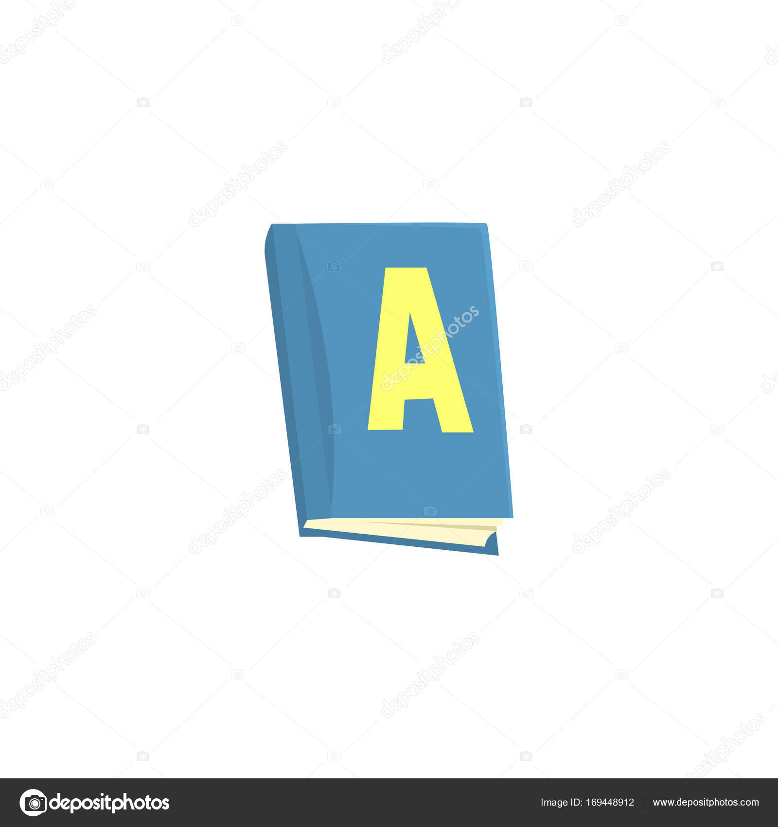 Blue school textbook cartoon vector Illustration Stock Vector by ...