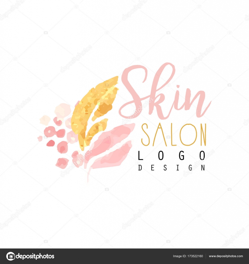 Feminine logo design for spa salon with abstract pattern. Label with ...