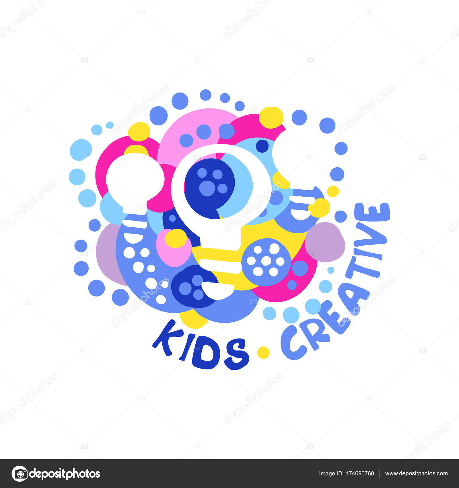 Kids creative logo design template Stock Vector by ©TopVectors 174690760