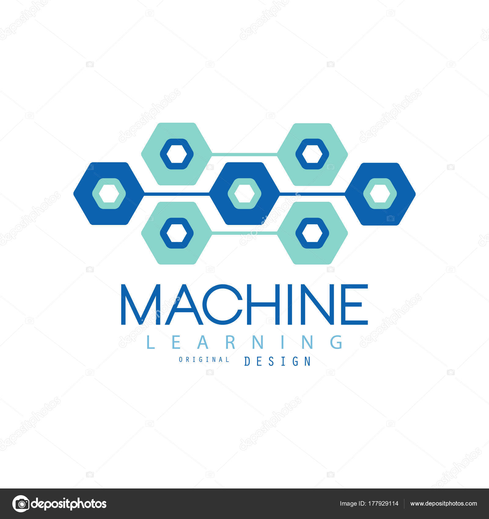 Computer science logo design | Flat machine learning logo design ...