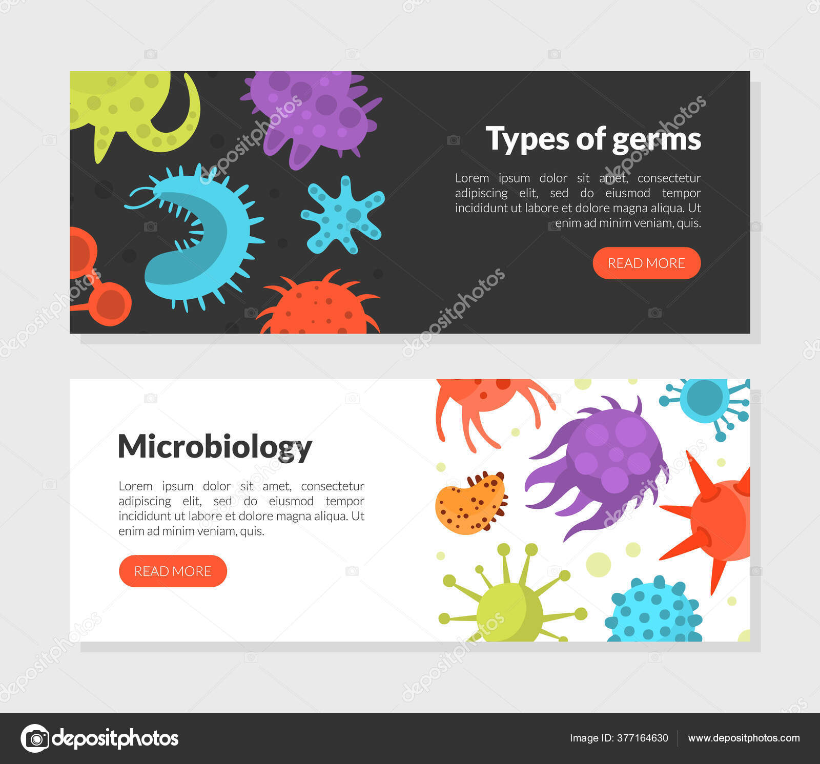Types of Germs, Microbiology Landing Page Template, Pathogen, Bacteria ...