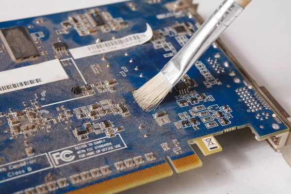 Computer motherboard close-up, repair concept Stock Photo by ©Milkos ...