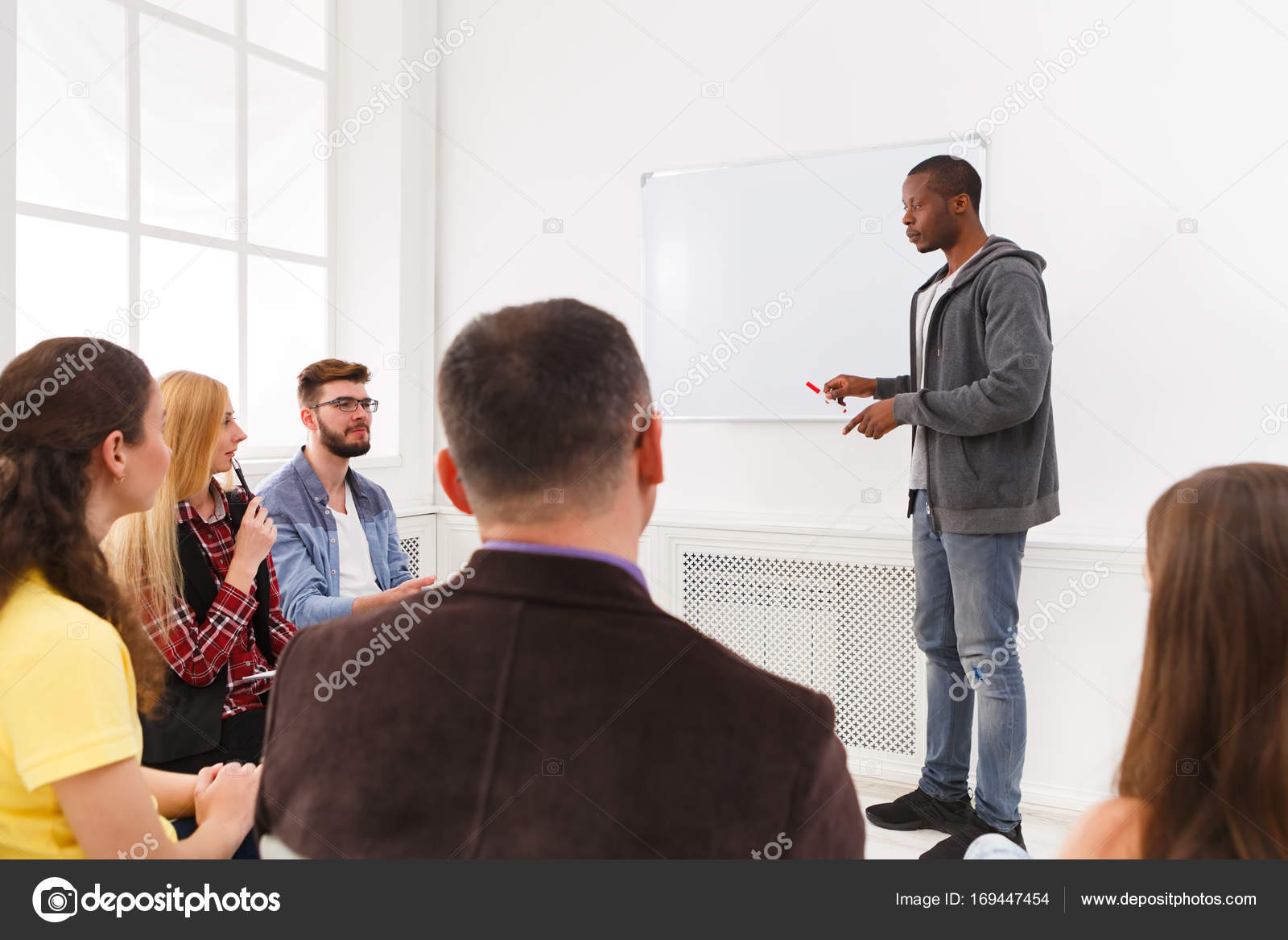 Black Man Giving Presentation