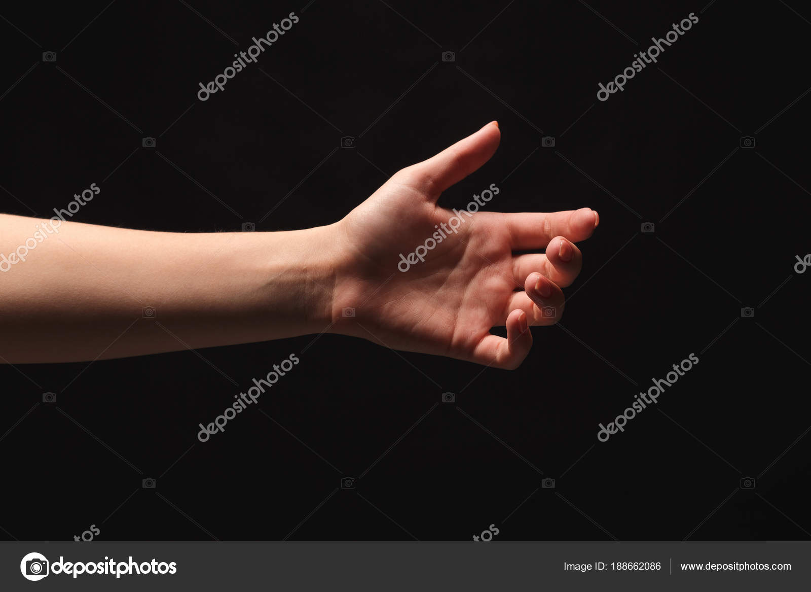 Outstretched female hand offering or asking for help Stock Photo by ...