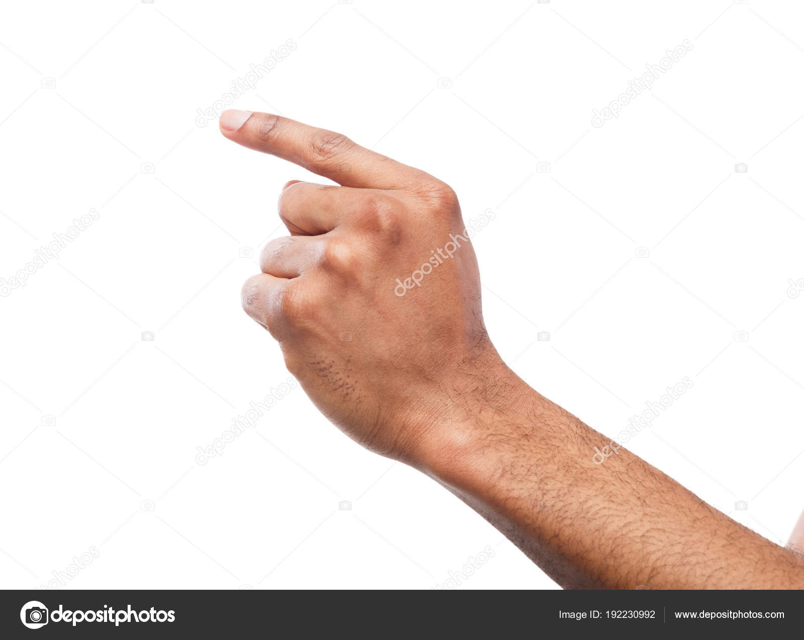 Hand gestures - man pointing away, isolated Stock Photo by ©Milkos ...