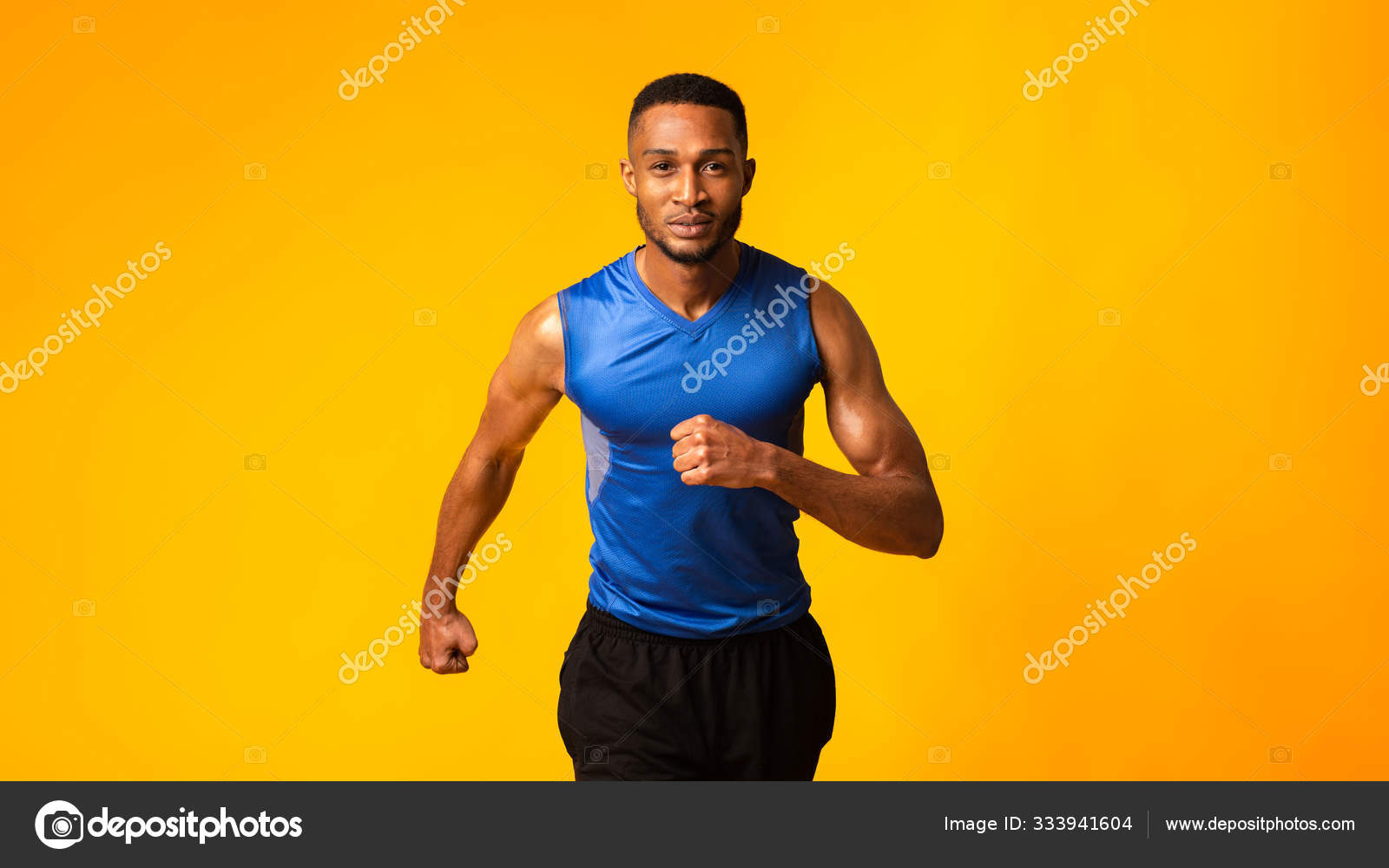 Man Running Towards Camera