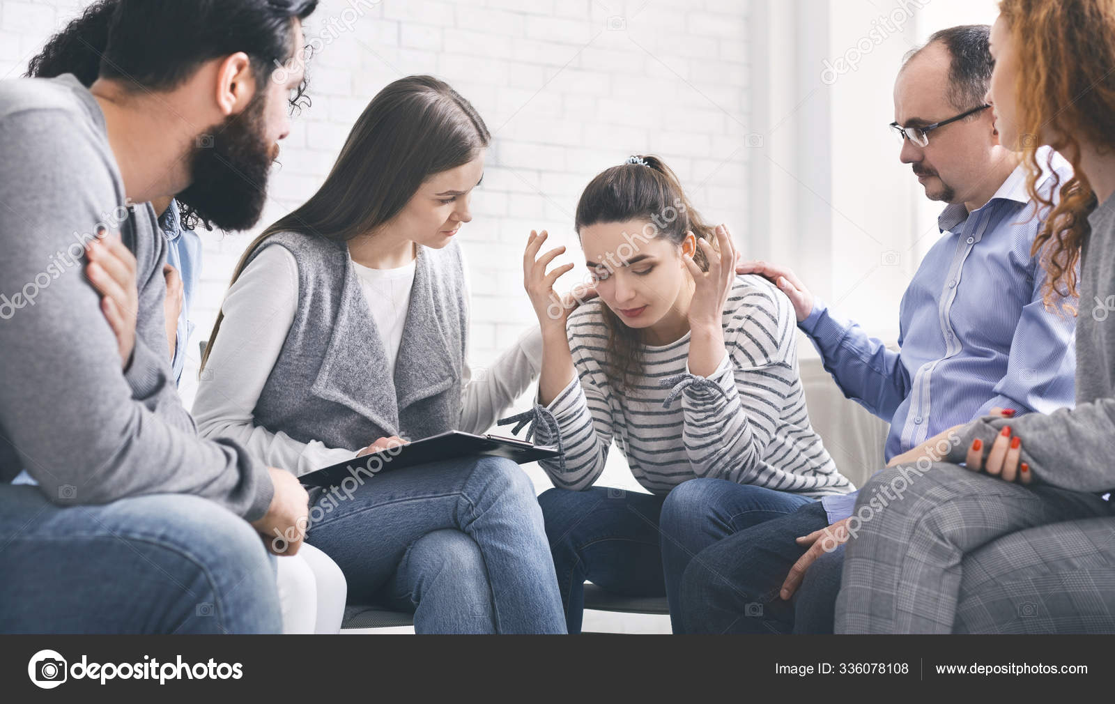 Depressed Group Of People