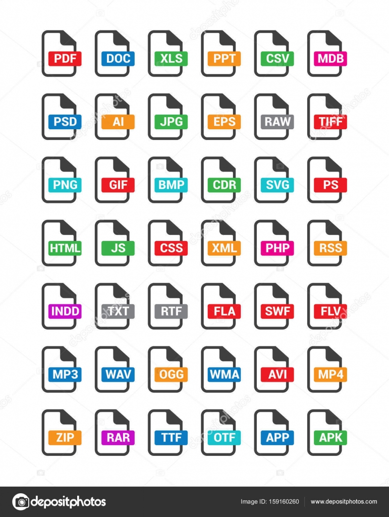 File Vector Icons Stock Vector Image by ©alegretgrafic #159160260