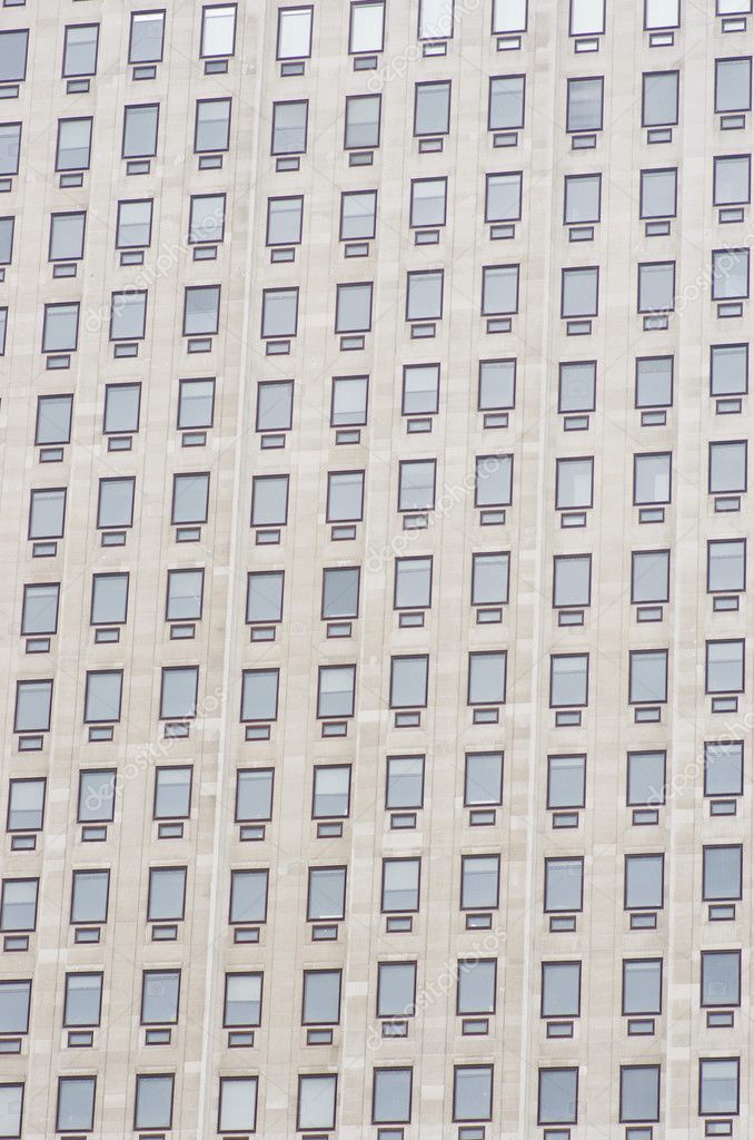 Multiple windows on a large office building London England Europe ...