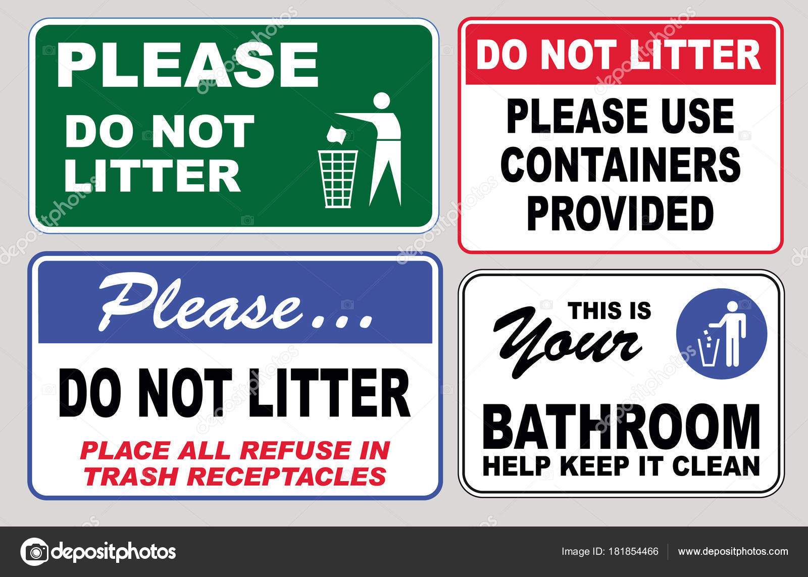 Clean sticker sign for office restroom Stock Vector by ©coolvectormaker ...