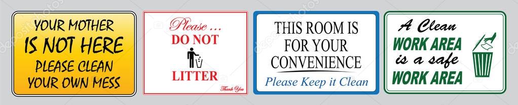 Set of Clean sticker sign quotes — Stock Vector © coolvectormaker ...