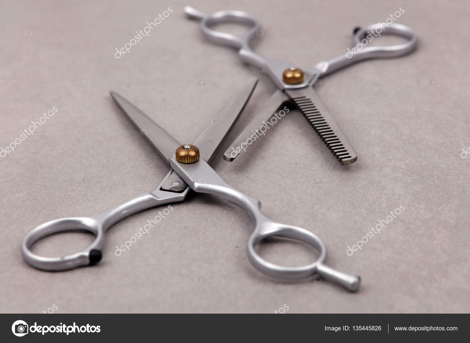 Tijeras de peluquería profesional con estilo, corte de pelo y tijeras ...