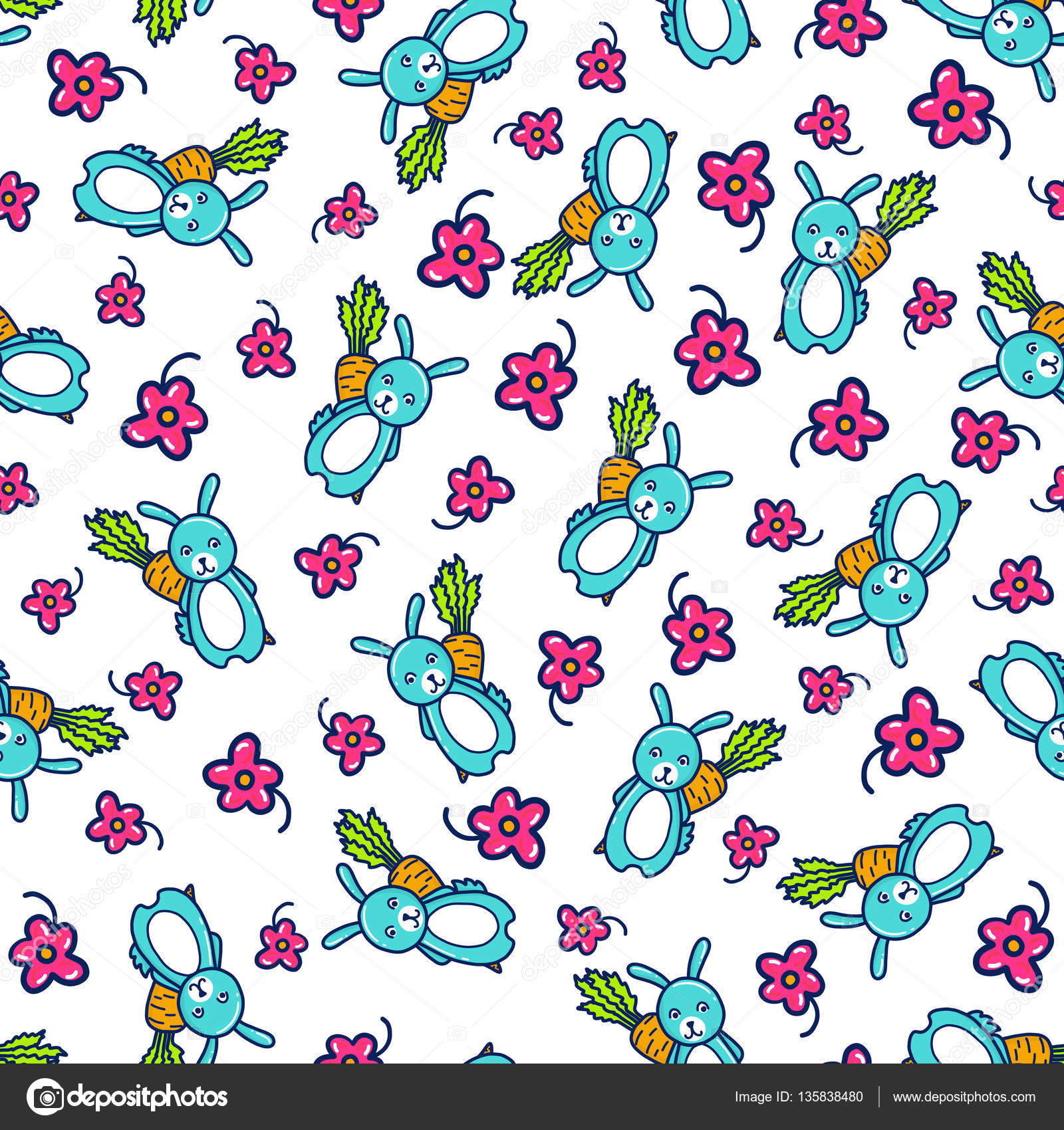 Doodles cute seamless pattern Stock Vector by ©Qilli 135838480