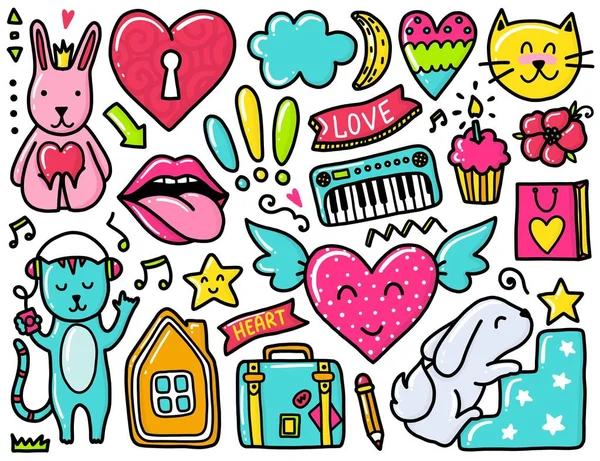 Doodles cute elements. Stock Vector by ©Qilli 135838348