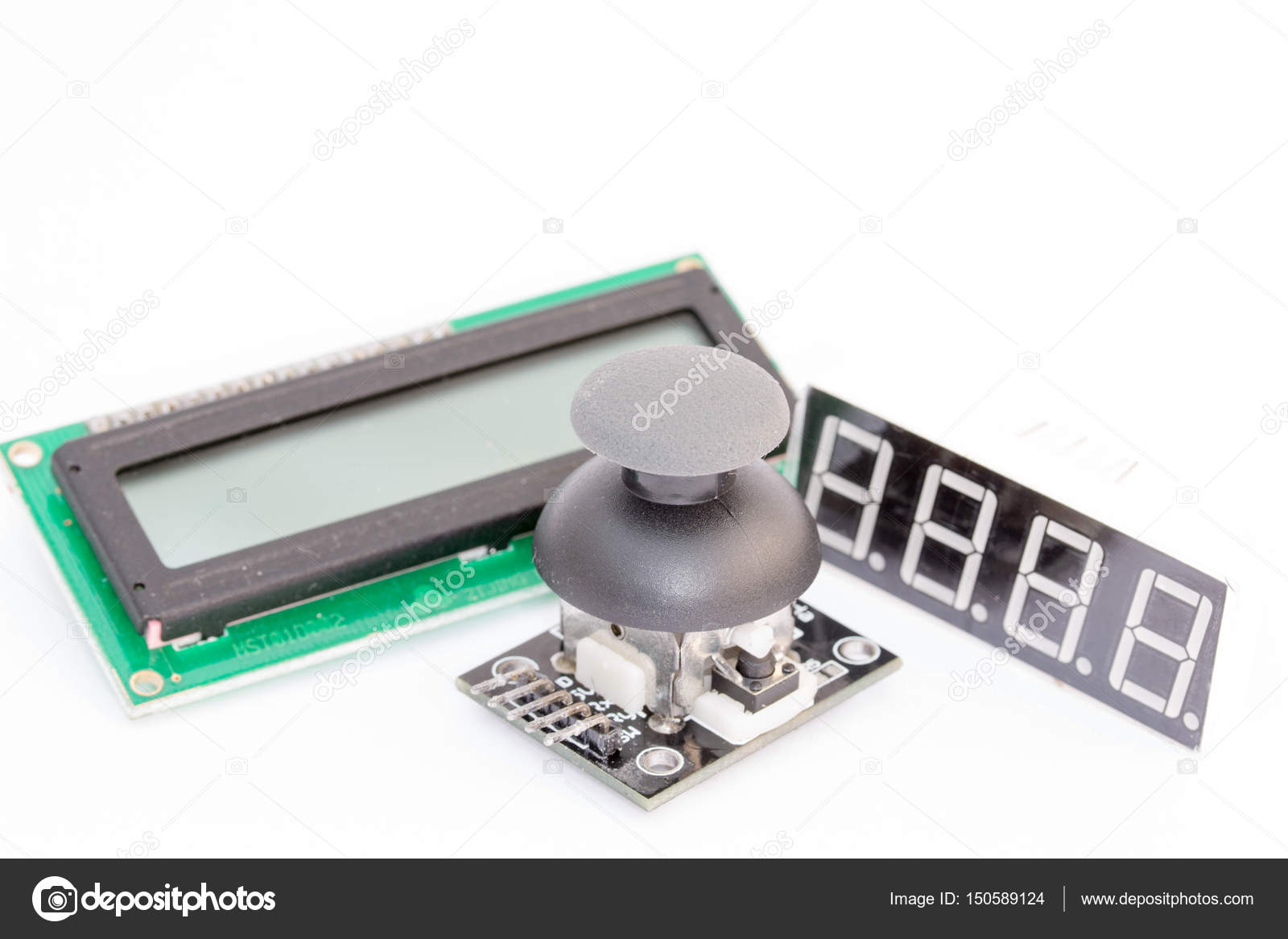 Photo of LCD displays and joystick modules for Arduino projects Stock ...