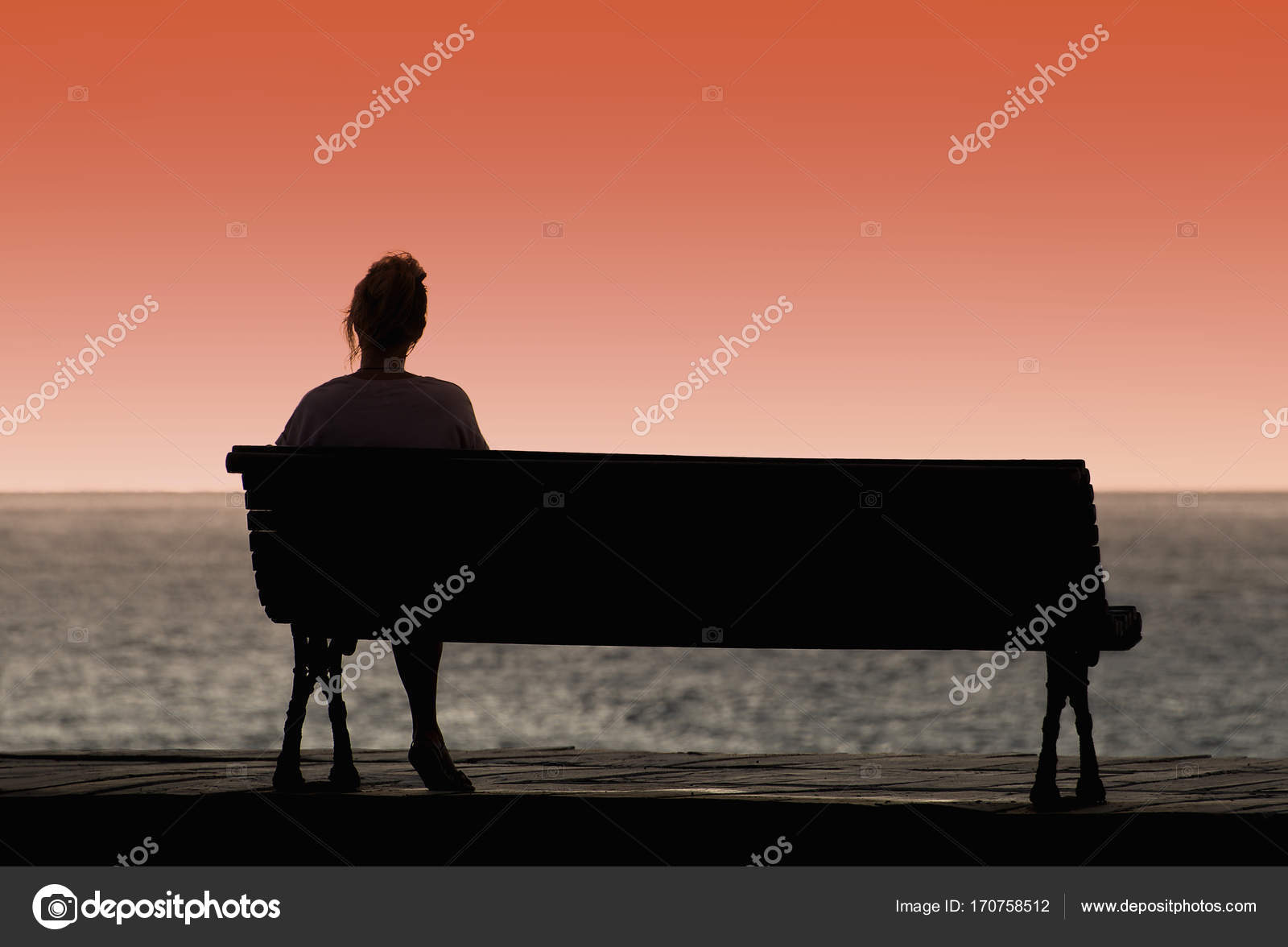 Sitting On Bench Alone