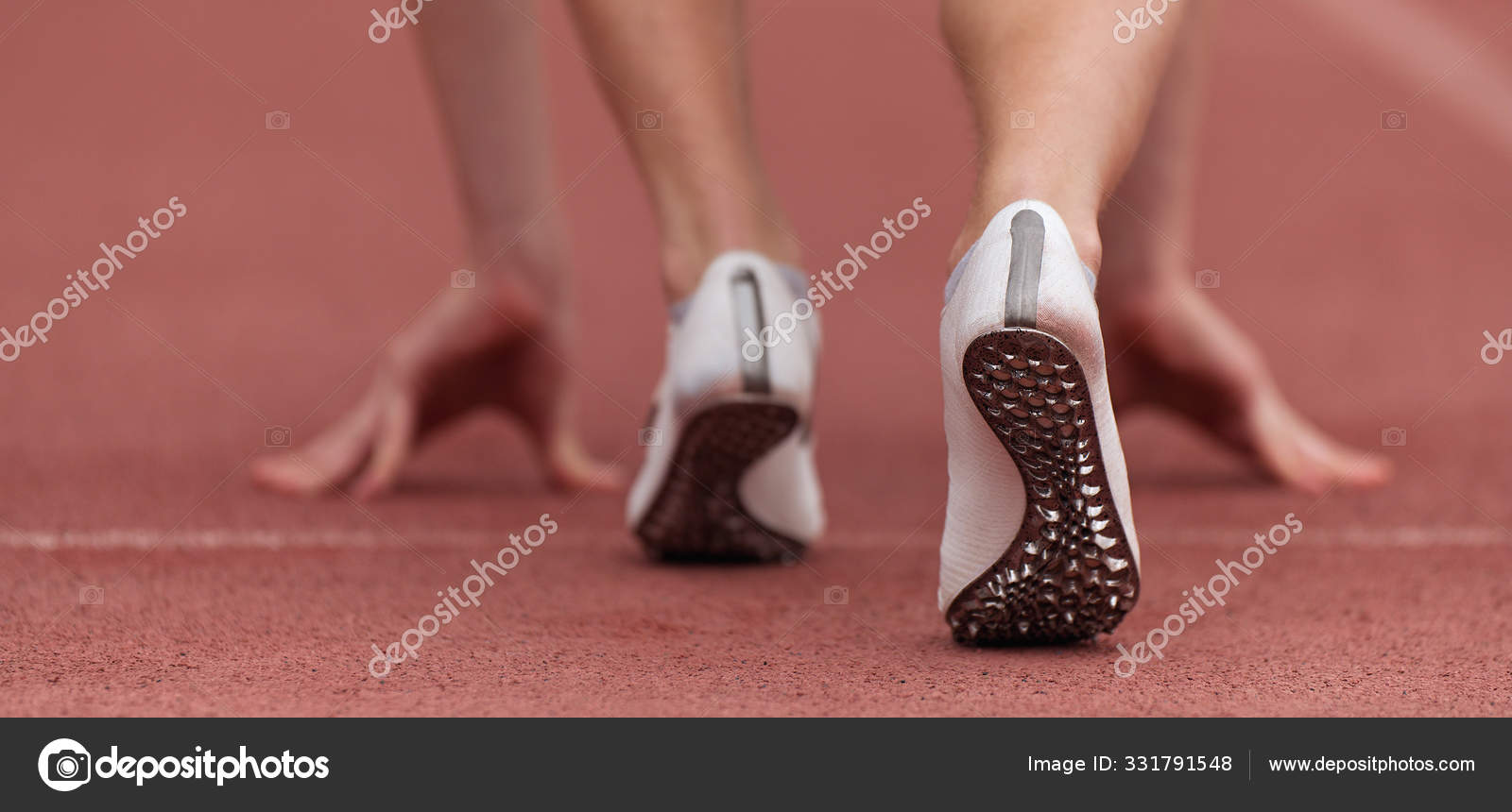 Sprinter Spikes Start Position — Stock Photo © Pavel1964 #331791548