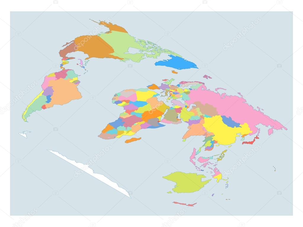Izometrická mapa vysoké detaily světa. Všechny prvky jsou odděleny v ...