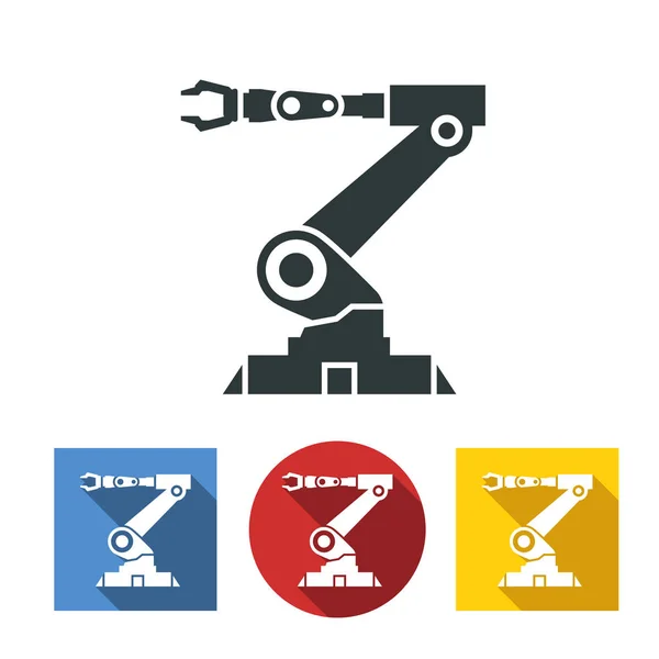 Isometric robotic arm, hand, industrial robot flat vector icons set. Robotics Industry Insights ...
