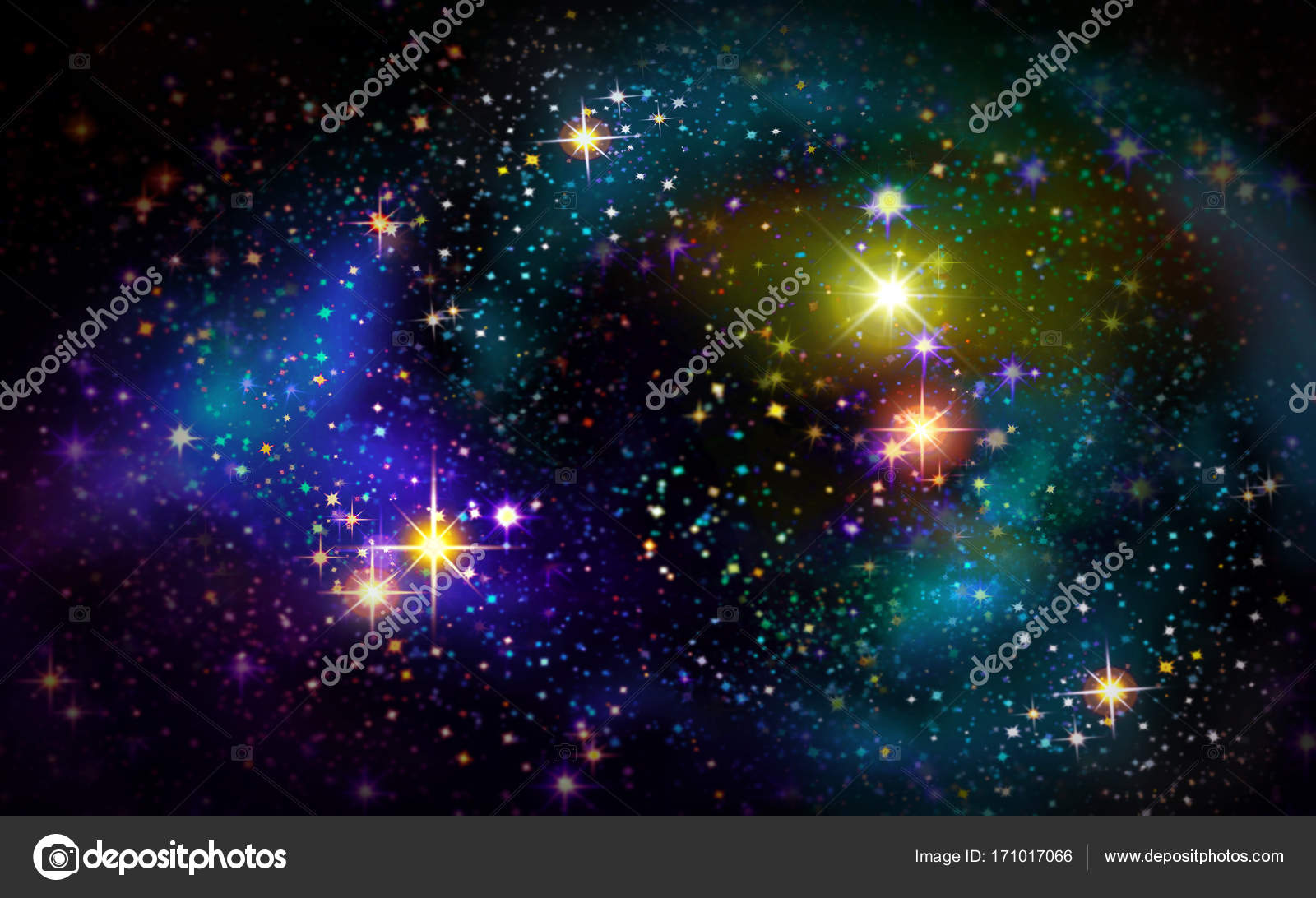 Night sky with colorful stars. Stock Photo by ©swkunst 171017066