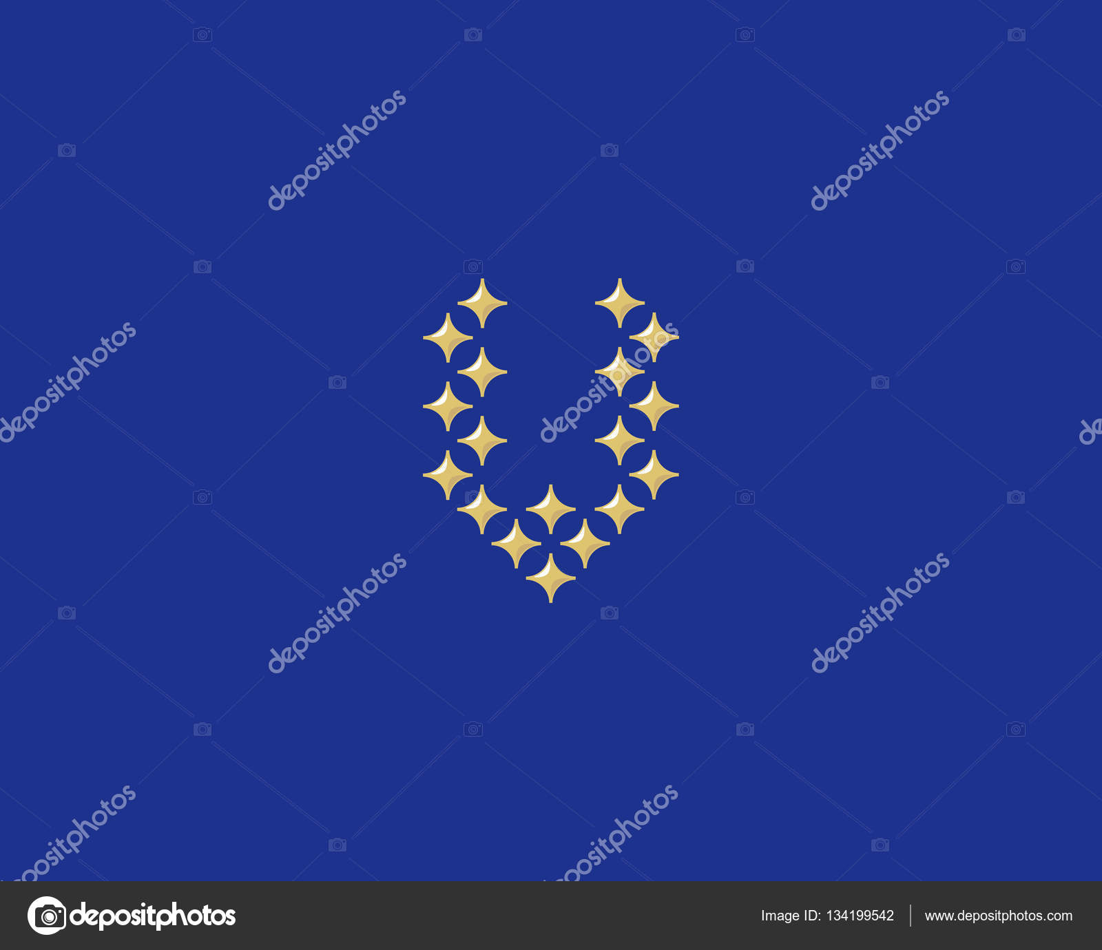 Stars letter V vector logotype. Luxury abc icon sign. Shiny elegance ...