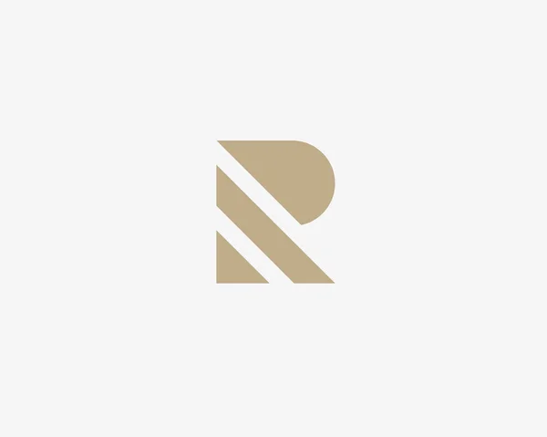 Abstract letter R vector logotype. Line hexagon creative simple logo ...