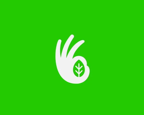 Ok hand logo design modern minimal style illustration. Tree vector icon ...