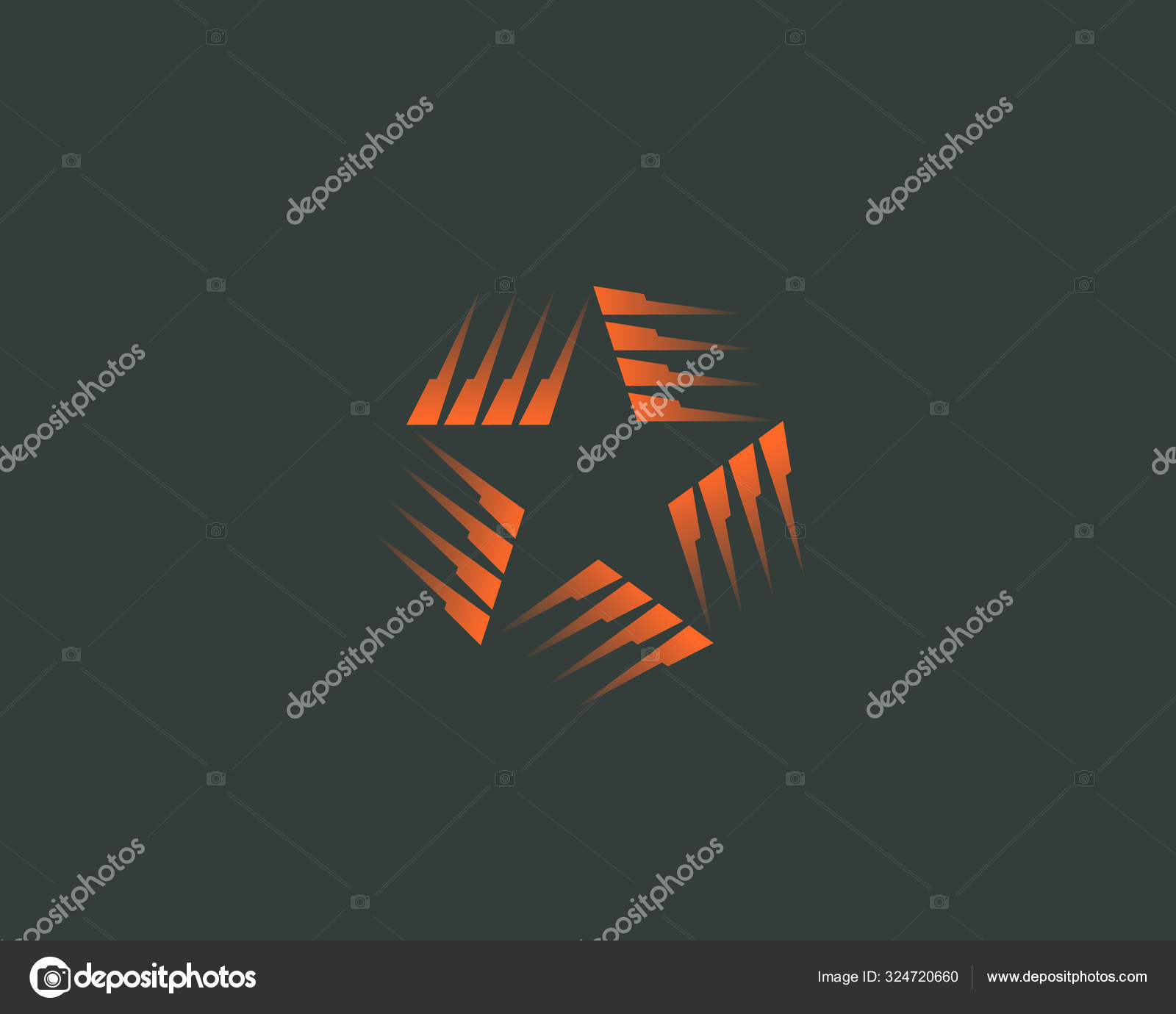 Star spin logo icon design abstract modern minimal illustration ...