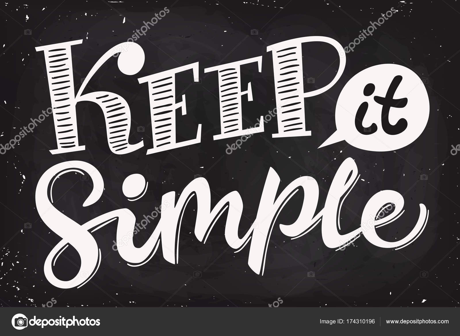Keep it simple. Motivational poster — Stock Vector © giraffarte #174310196