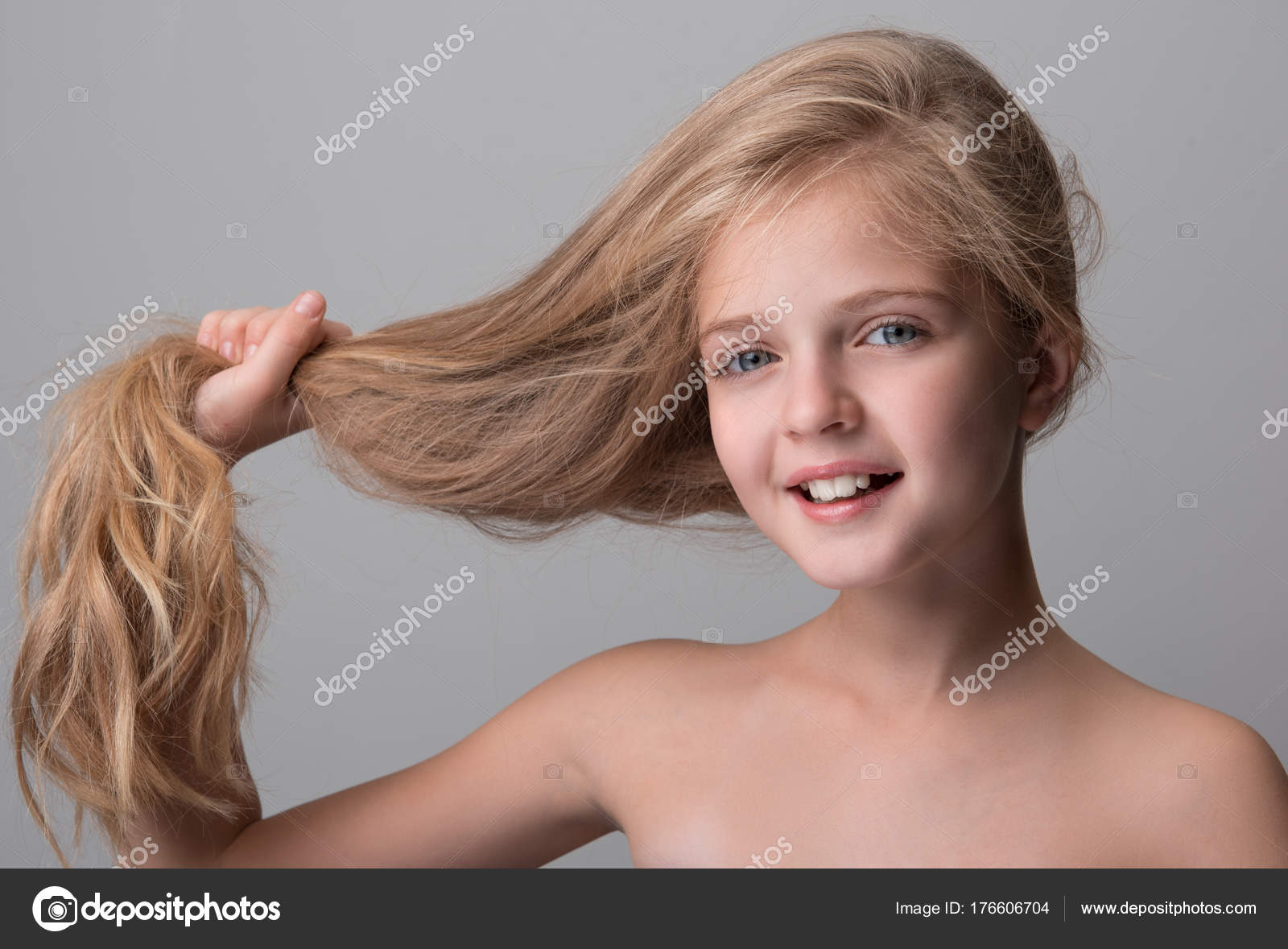 Lovely female child is feeling delight — Stock Photo © iakovenko123 ...