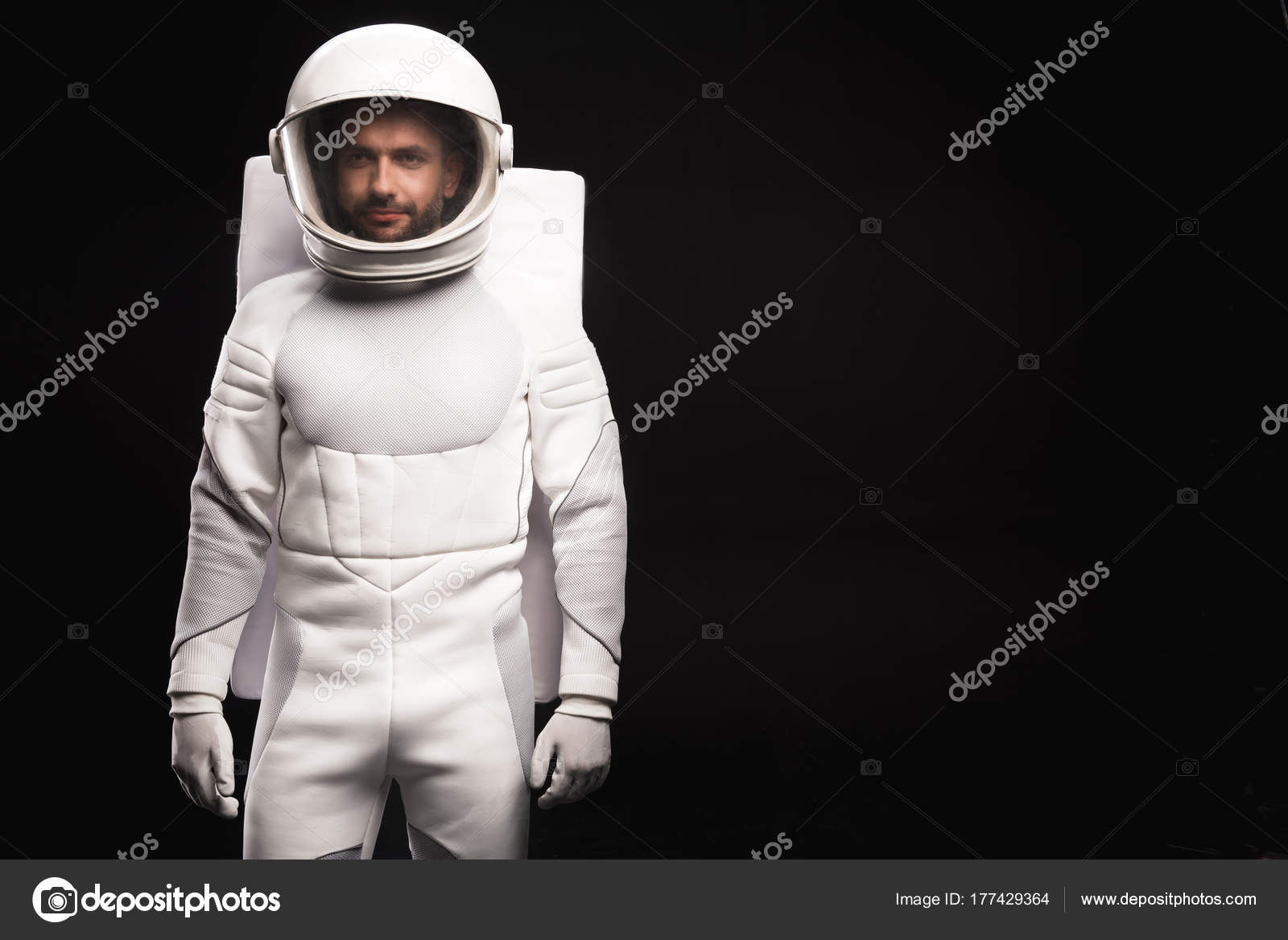 Professional spaceman is waiting for space travel Stock Photo by ...
