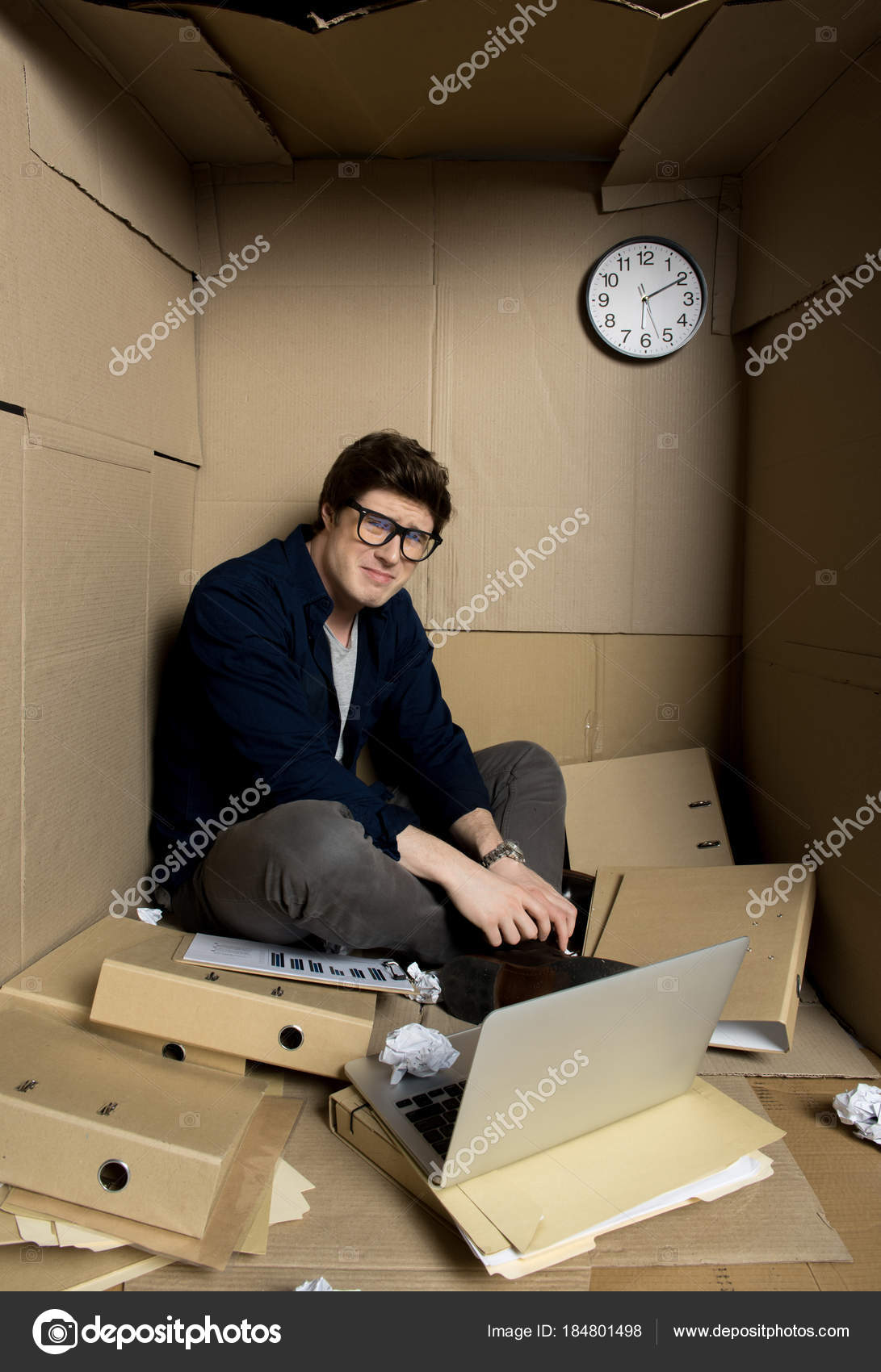 Disappointed manager is feeling tiredness at his job — Stock Photo ...