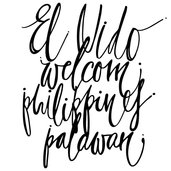 Welcome Manila hand lettering design for posters, t-shirts, cards ...