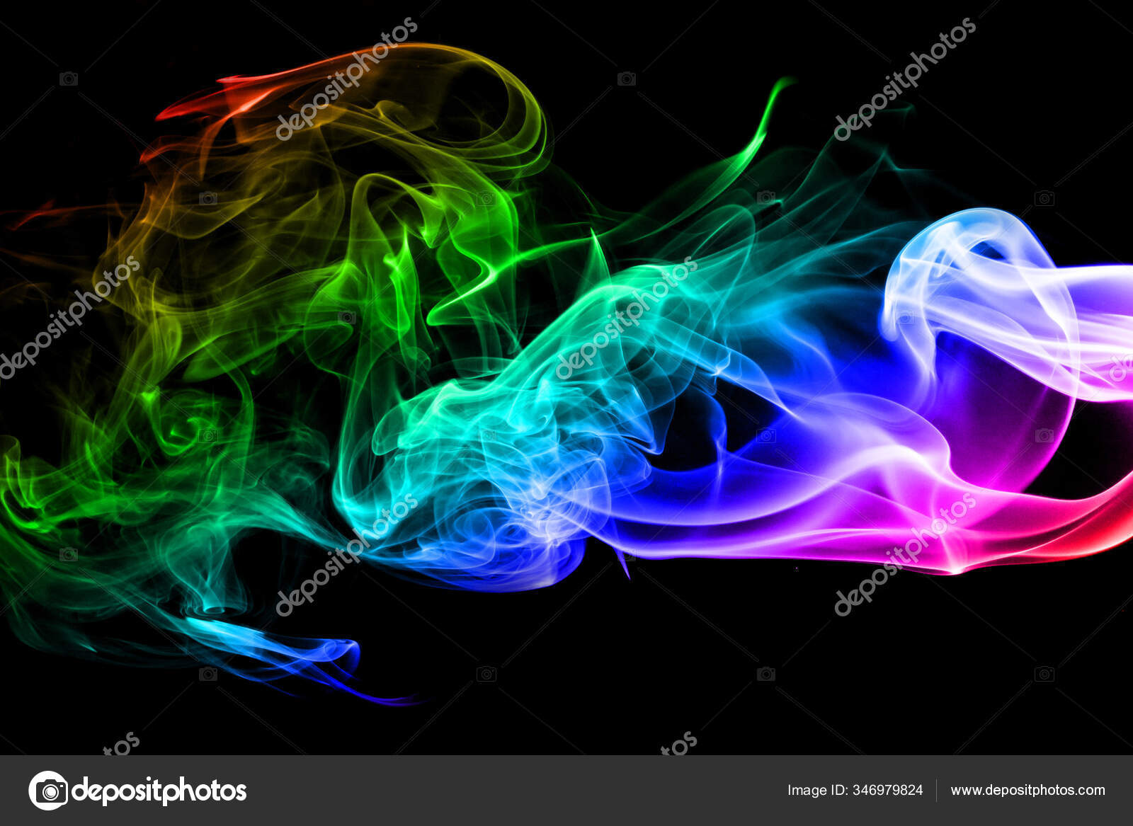 Rainbow Smoke Abstract Backgrounds