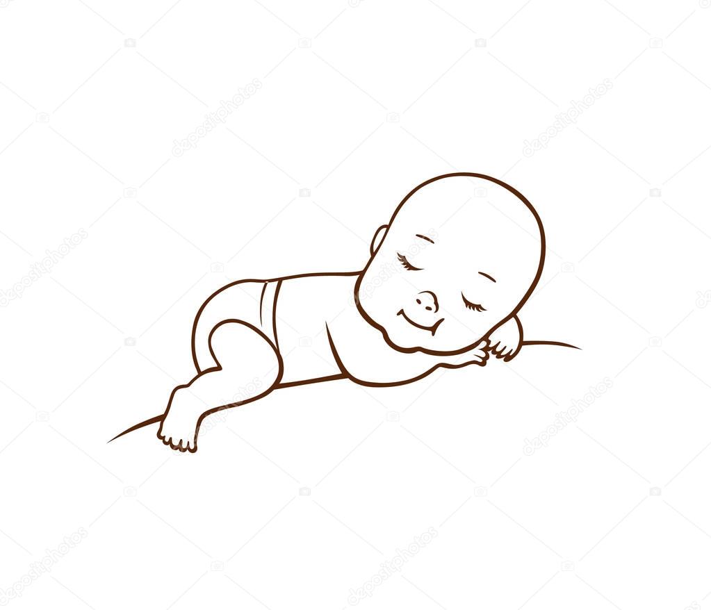 Lindo bebé. Vector de stock por ©Polyudova 175053156