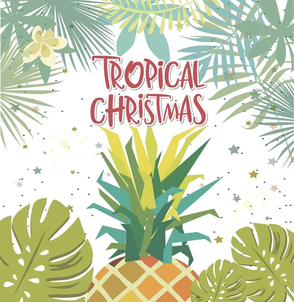 Tropical Christmas greeting card — Stock Vector © MioBuono12 #171901814
