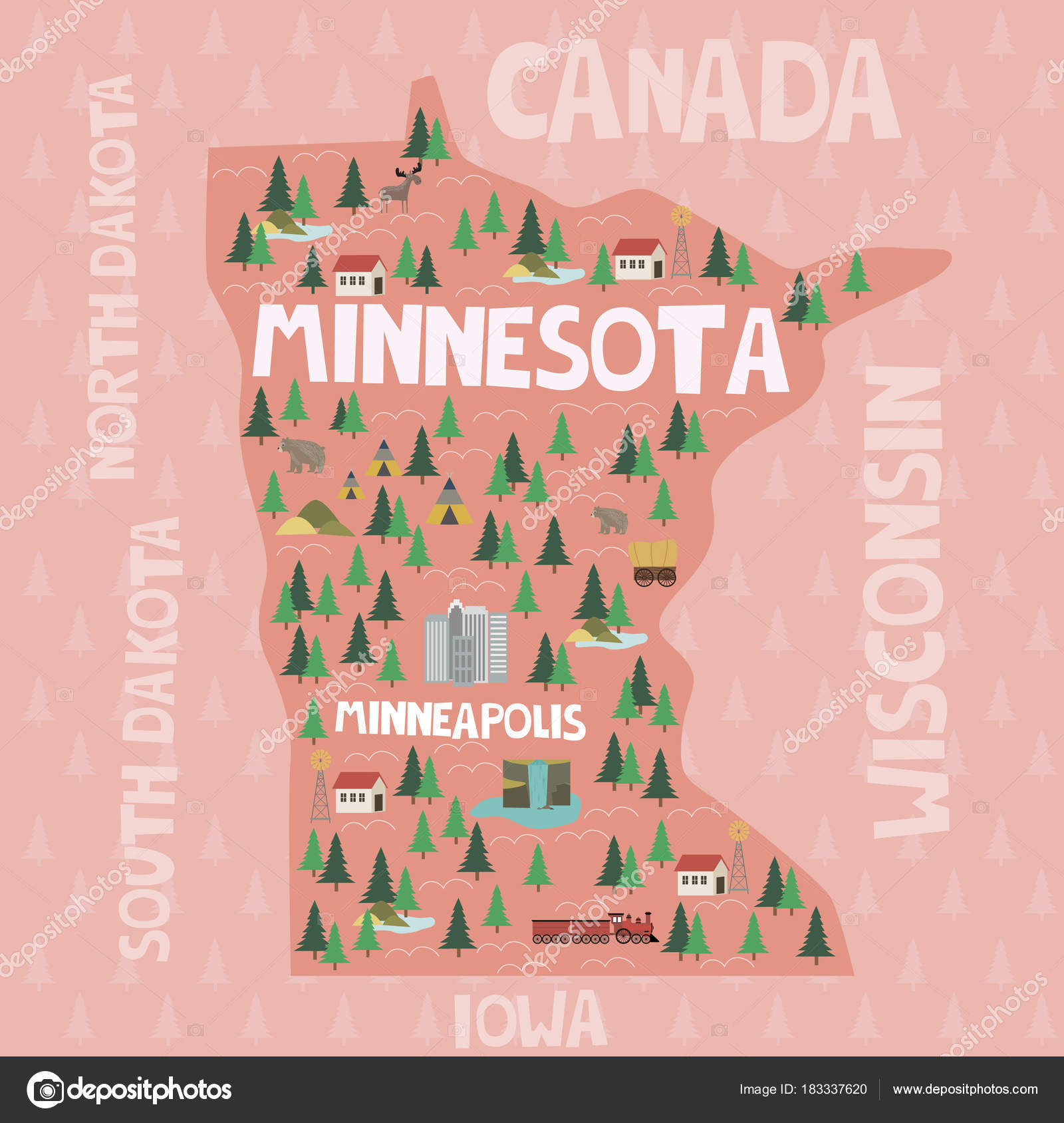 Mapa Minnesota Ninos