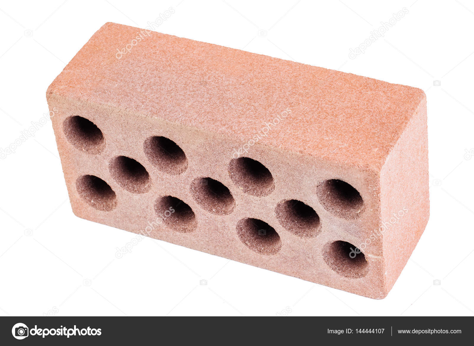 One brick perforated isolated on white background. Stock Photo by ...