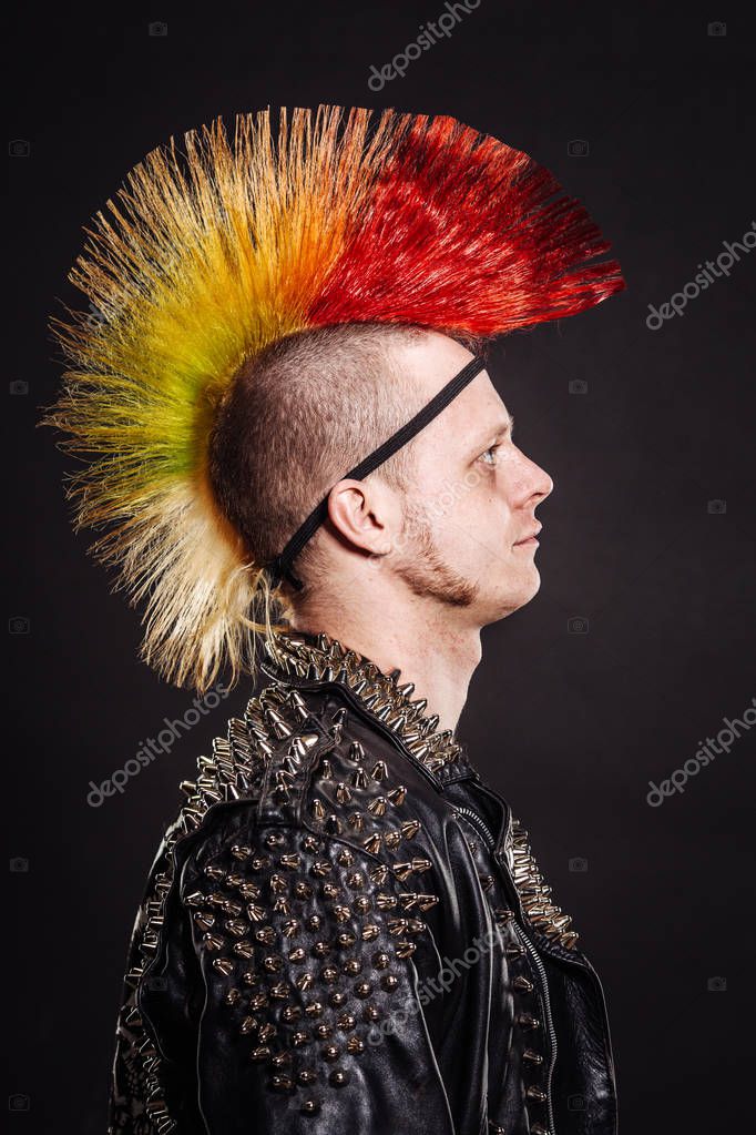 Punk rocker with Mohawk — Stock Photo © kaninstudio #167169600